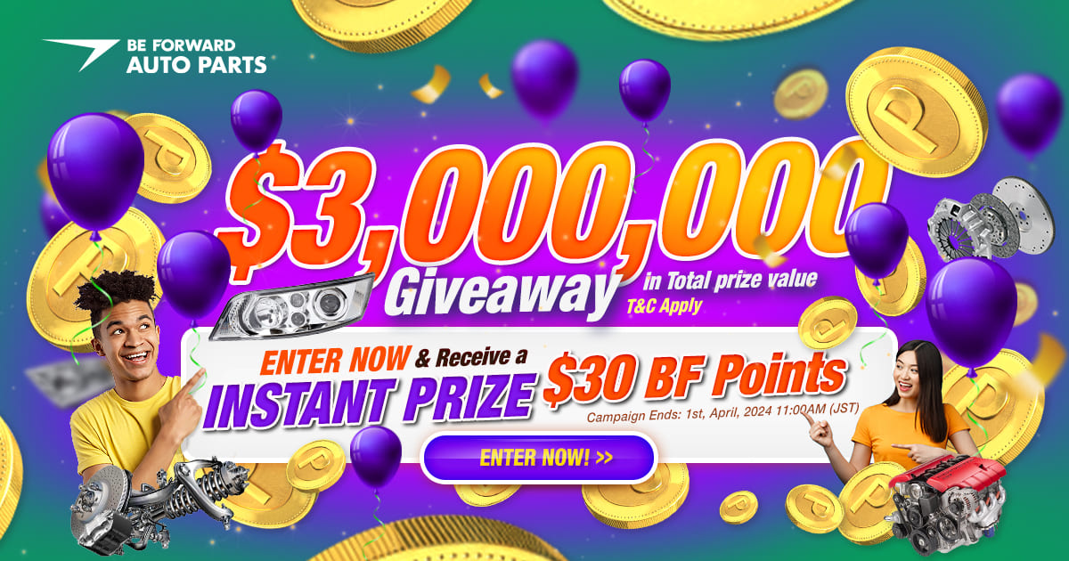 BE FORWARD AUTO PARTS $3,000,000 Giveaway